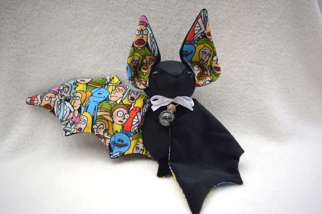 Rick & Morty Bat Adopt-a-bat Plush Bat Handmade Plush Bat Collectable ...