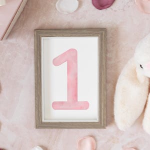 Watercolor Pink Numbers 0-9 Clipart – Hand-painted Numeric ...