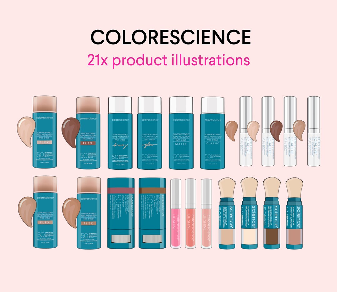 Colorescience Product Swatches Illustration Pack - Etsy