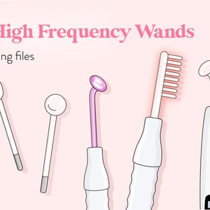High Frequency Wands Digital Illustration Clipart for - Etsy