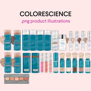 Colorescience Product Clip Art Swatches Illustration Pack - Etsy