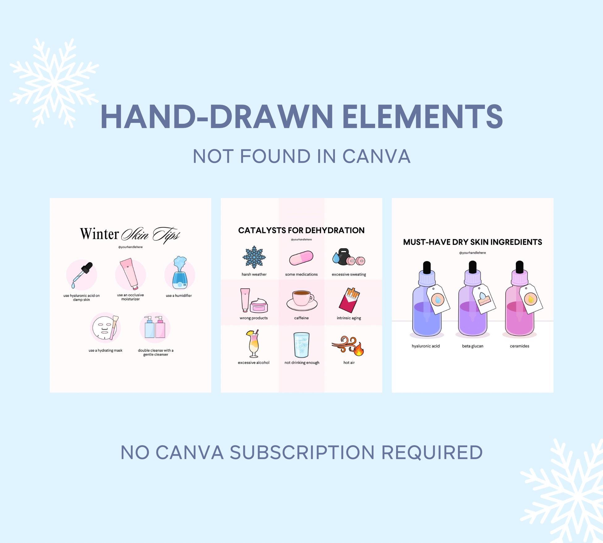 ESTHETICIAN Winter Dehydration Cold Weather Dry Skin Post Template Pack ...