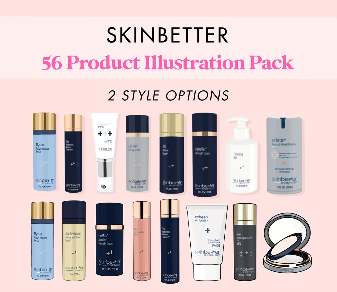 Skinbetter Product Illustration Pack Skincare Products - Etsy