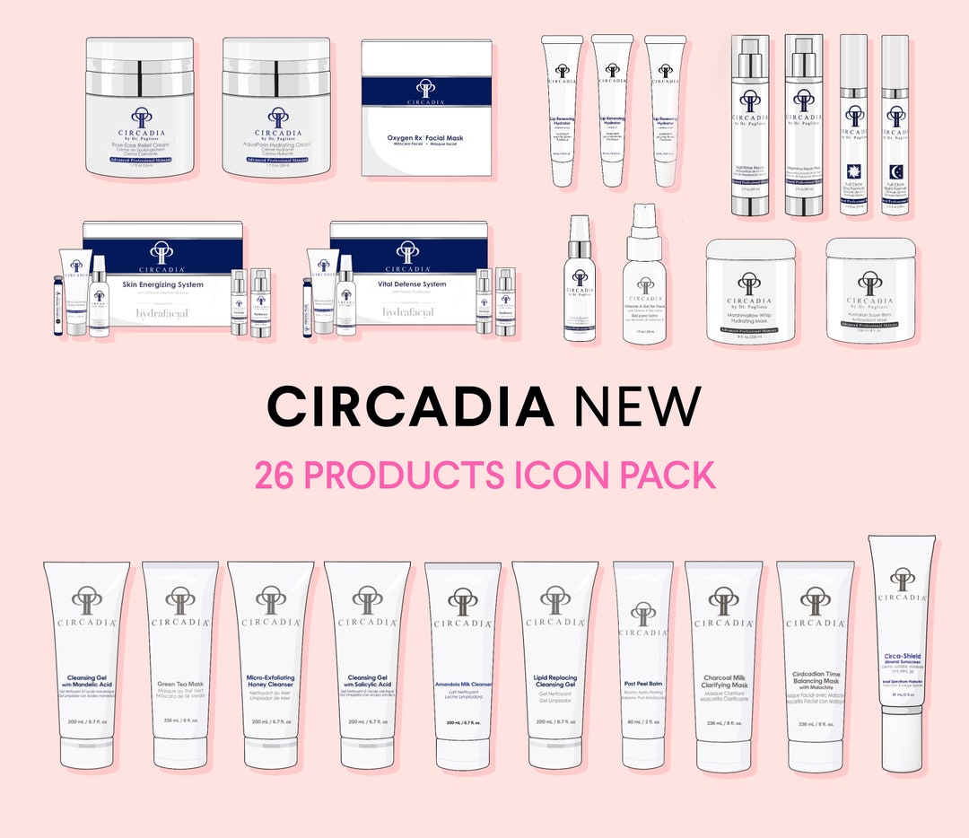 Circadia Updated Illustration Pack Skincare Products, Esthetician, by ...