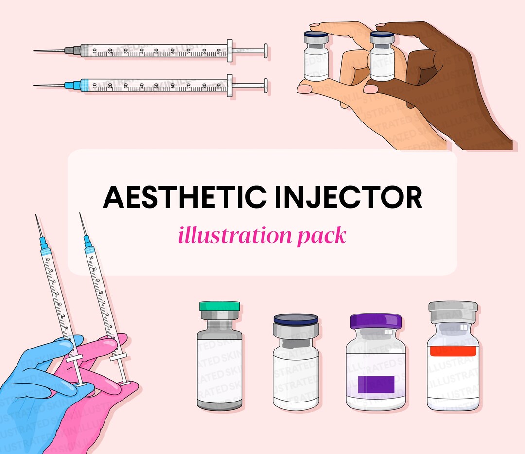 Aesthetic Injector Clipart Pack | Botox, Fillers, Cosmetic Injections ...