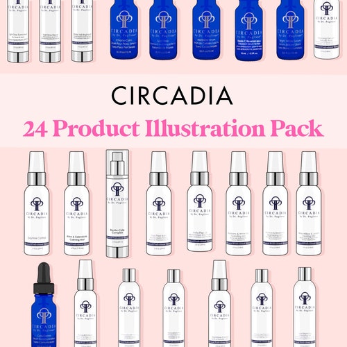 Circadia Product Illustration Pack Skincare Products - Etsy