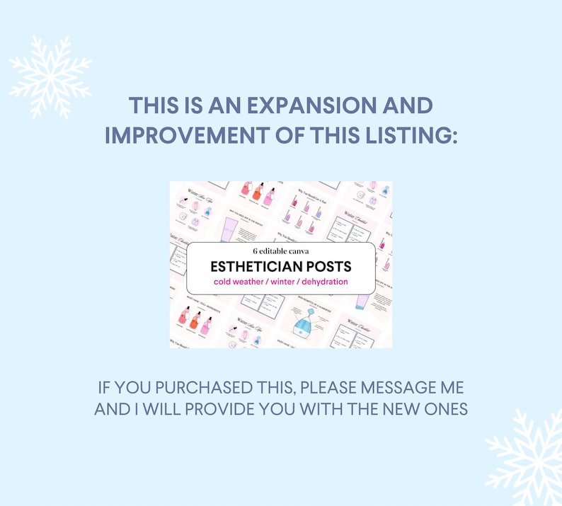 ESTHETICIAN Winter Dehydration Cold Weather Dry Skin Post Template Pack ...
