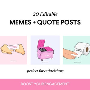Esthetician Post Quote Meme Templates for Instagram - Etsy