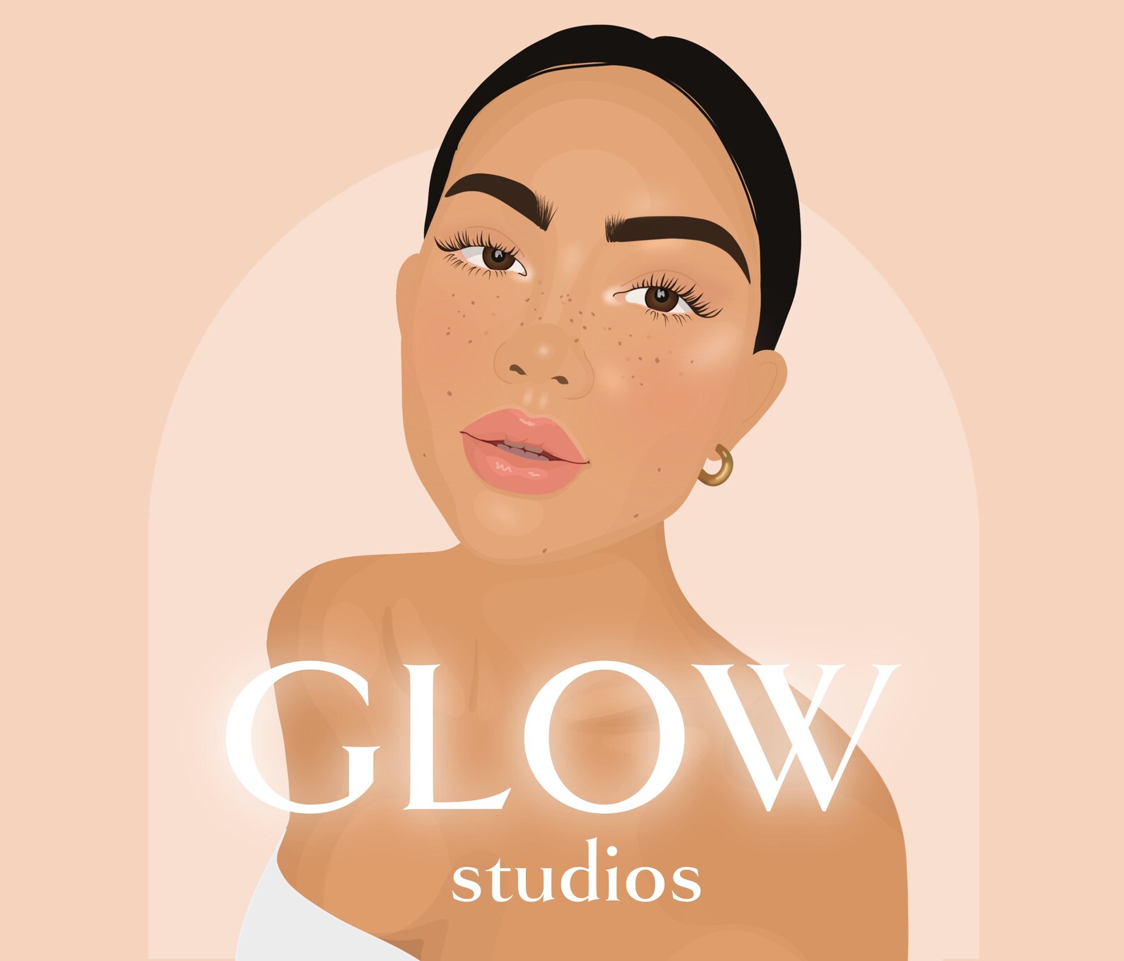 Esthetician Logo Portrait Illustration - Etsy