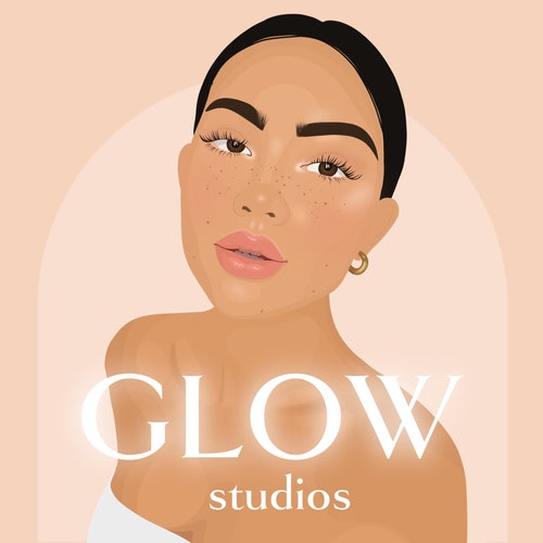 Esthetician Logo Portrait Illustration - Etsy