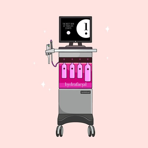 Esthetician Machine Illustration Drawing Hydrafacial - Etsy