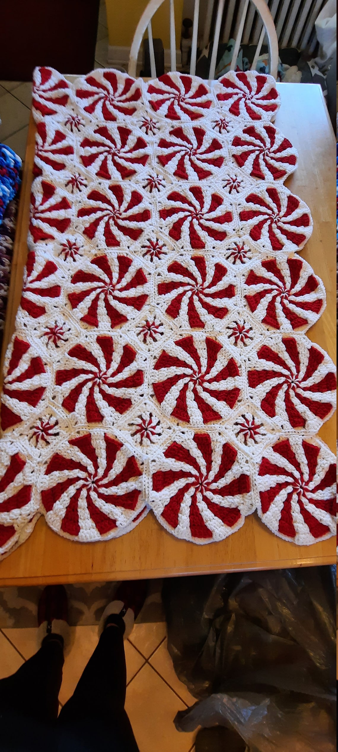 Homemade Crochet Peppermint Afghan - Etsy