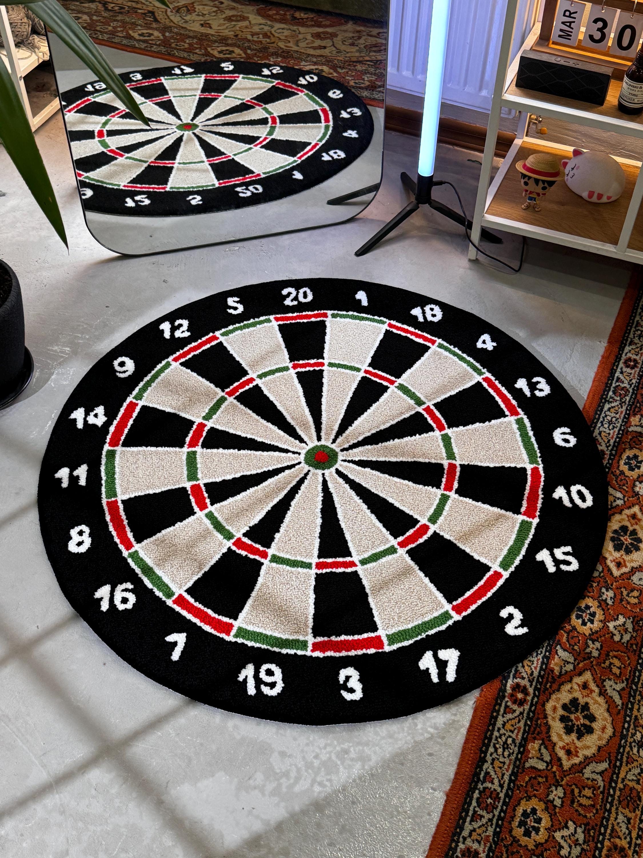 Dart Board Tufted Rug, Handmade Board Rug, Customized Rug, Game Room ...