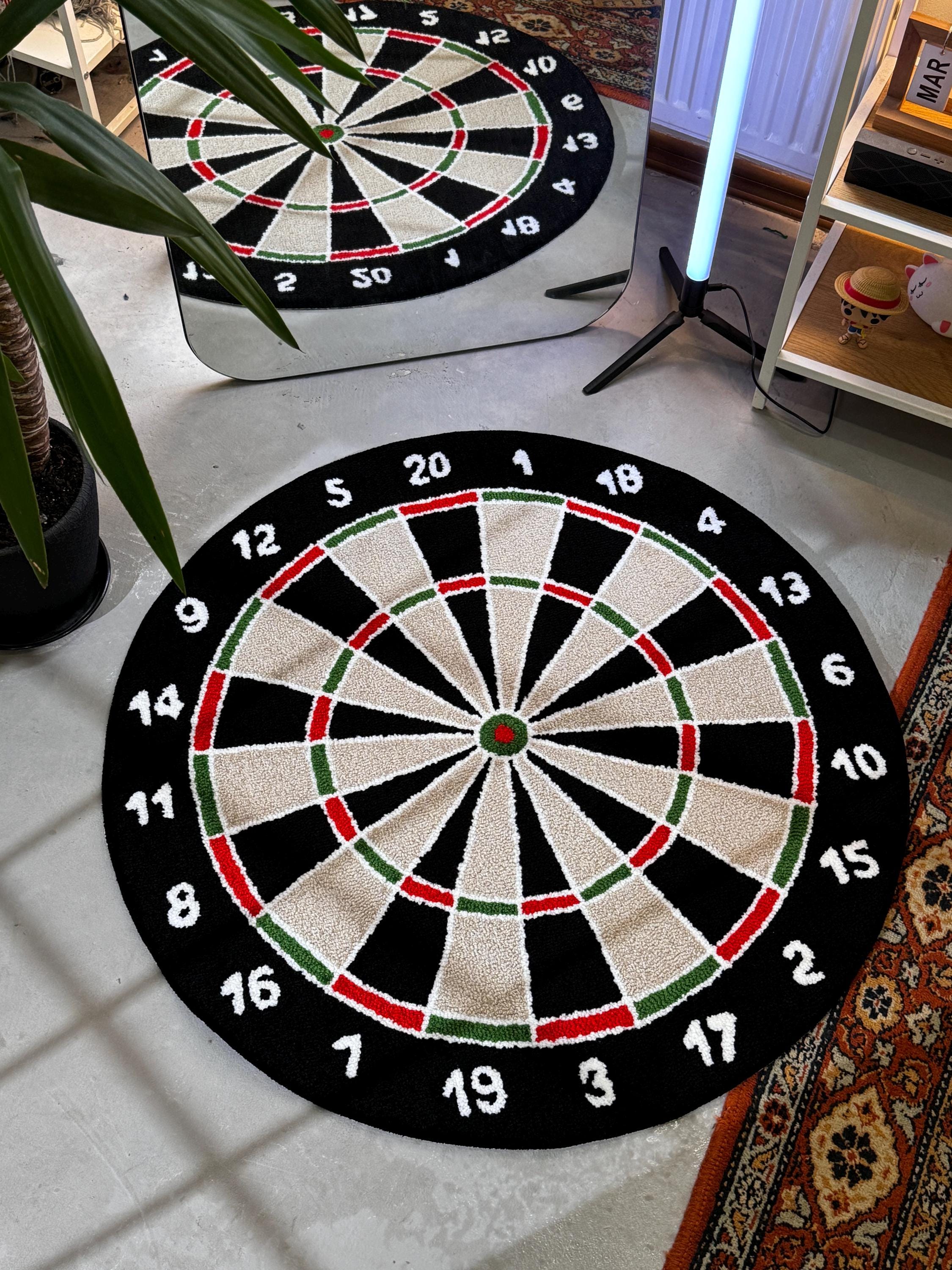 Dart Board Tufted Rug, Handmade Board Rug, Customized Rug, Game Room ...