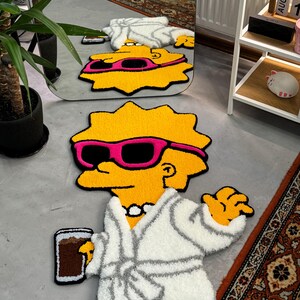 Tufted Cartoon 3D Rug, Cute Rug, Cartoon Girl Rug, Handmade Floor Art ...