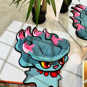 Tufted Anime Rug, Tufted Area Rug, Custom Anime Character Rug, Floor ...