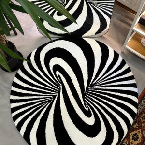 Optical Illusion Tufted Rug, Mysterious Rug, Living Room Floor Mat ...