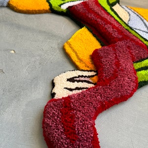 Tufted Movie Character 3D Rug, Stylish Rug, Handmade Floor Art, Suit ...