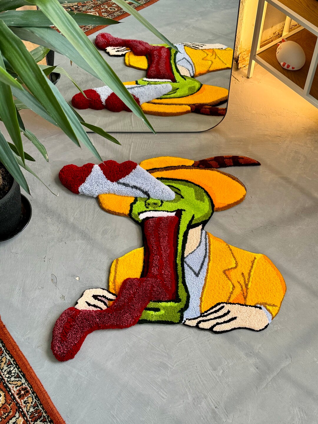 Tufted Movie Character 3D Rug, Stylish Rug, Handmade Floor Art, Suit ...