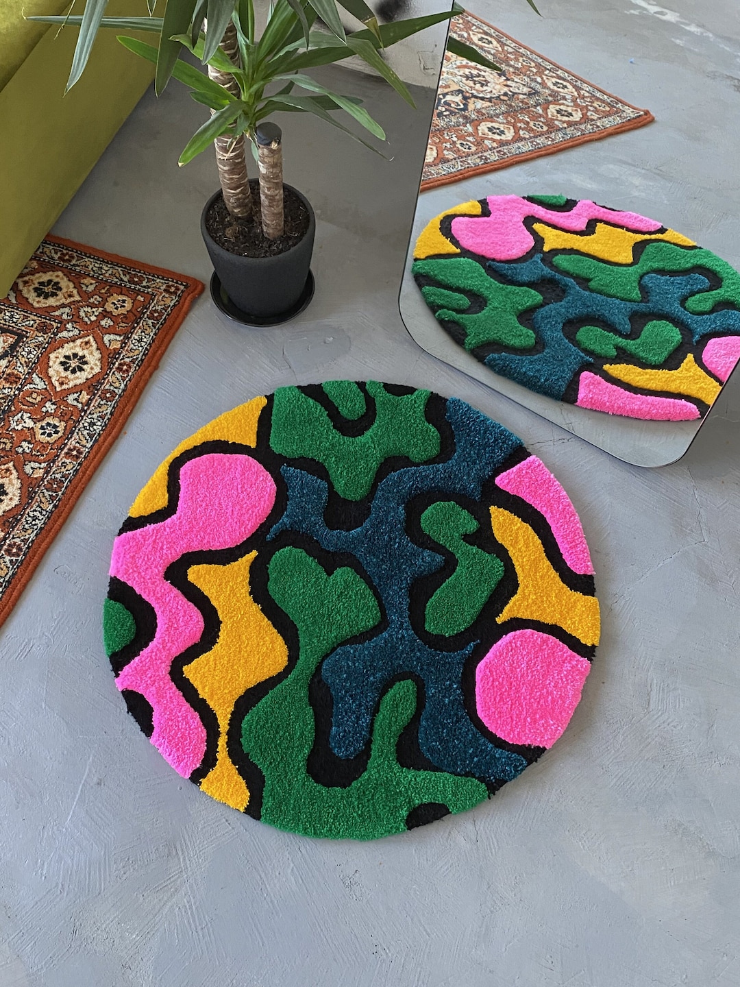 Tufted 3D Rug, Modern Funny Rug, Bedroom Rug, Aesthetic Rug, Cute Rug ...
