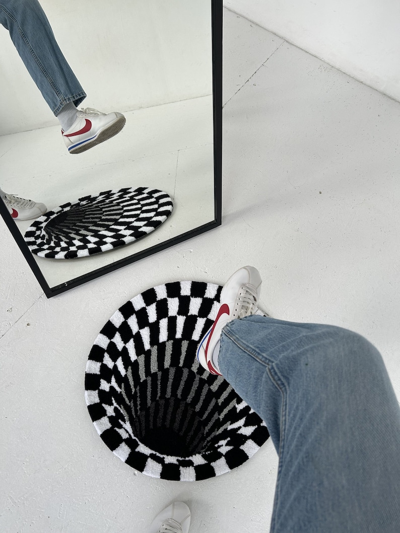 Black Hole 3D Area Rug Optical Illusion Decor Abstract Rug - Etsy