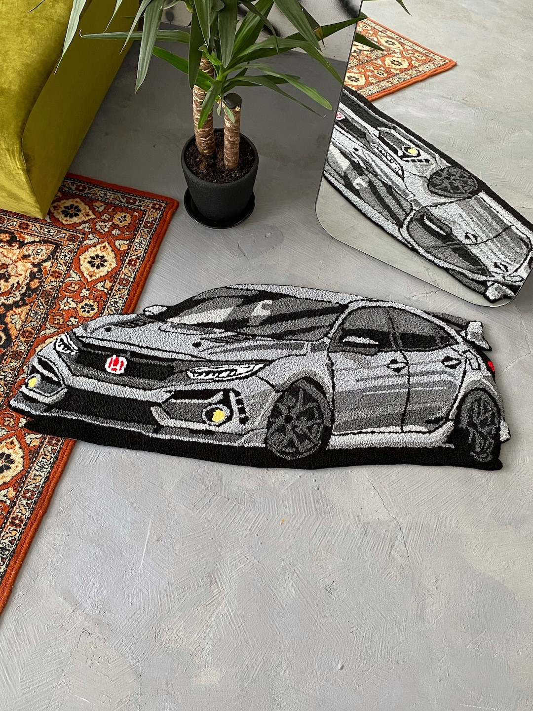 Tufted Car Non-slip Area Rug, Boys' Room Garage Living Room Decor ...