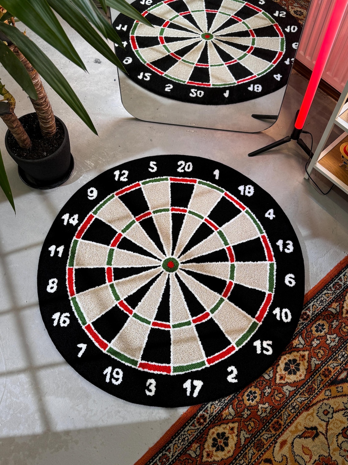 Dart Board Tufted Rug, Handmade Board Rug, Customized Rug, Game Room ...