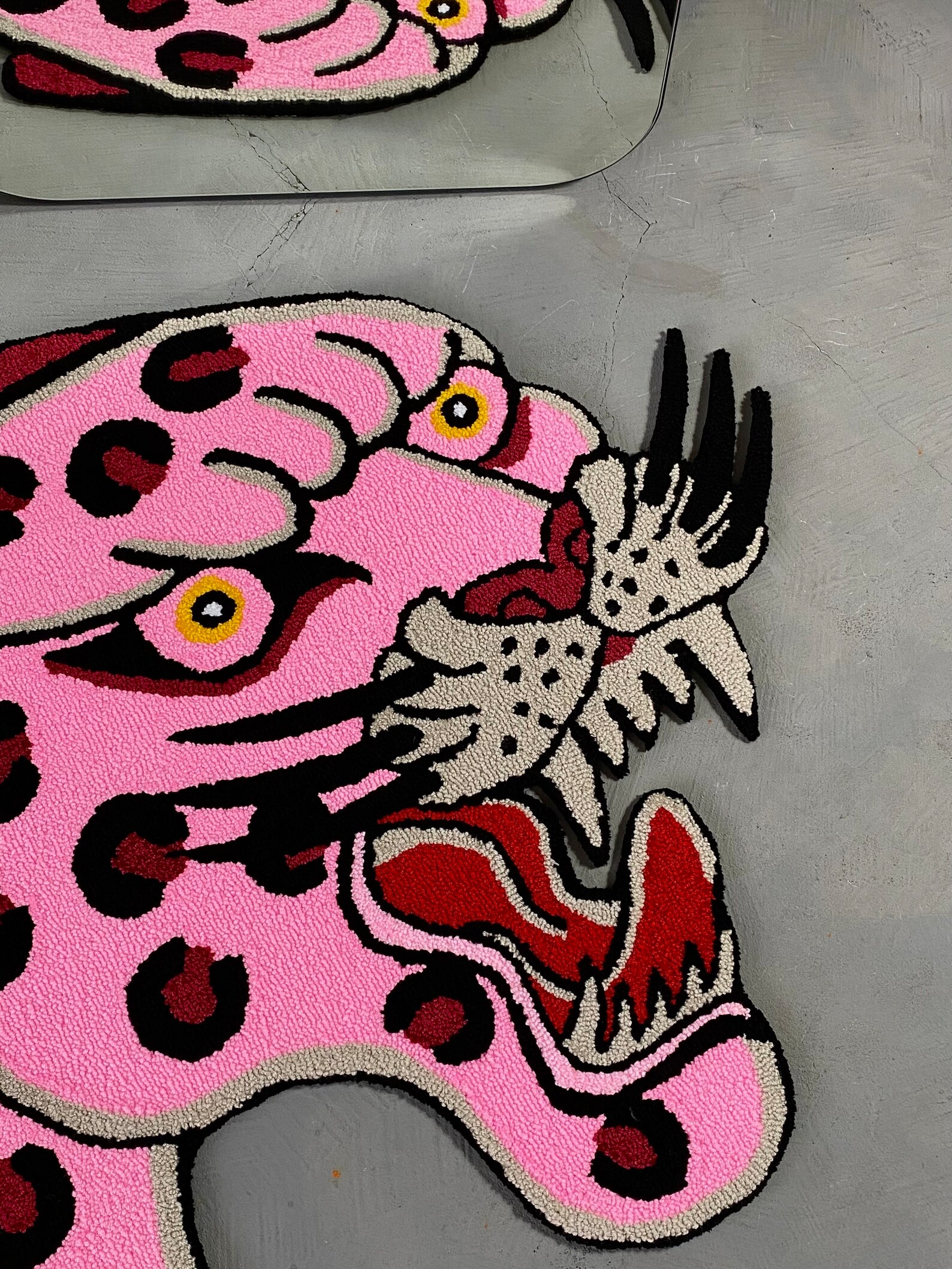 Pink Panther Tufted Rug, Pink Panther Area Rug, Living Room Floor Mat ...