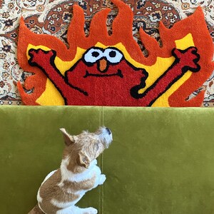 Tufted Fire 3D Rug, Custom Tufted Fire Rug, Funny Meme Carpet - Etsy