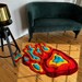 Thermal Heart Tufted Rug, Custom 3D Fluffy Rug, Floor Art, Wall Art Rug ...