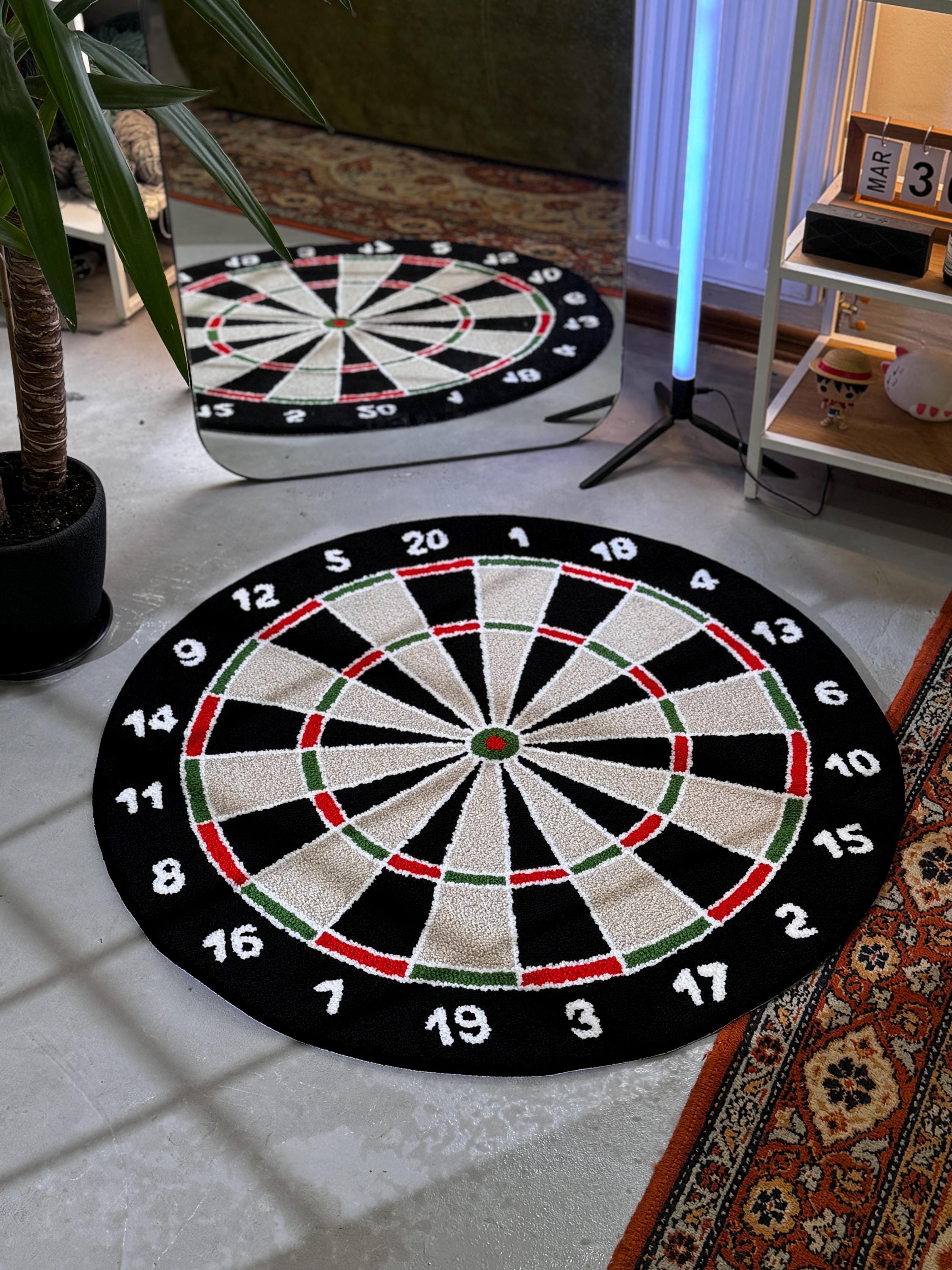 Dart Board Tufted Rug, Handmade Board Rug, Customized Rug, Game Room ...