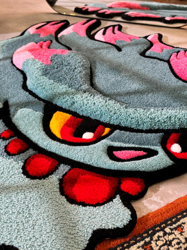Tufted Anime Rug, Tufted Area Rug, Custom Anime Character Rug, Floor ...