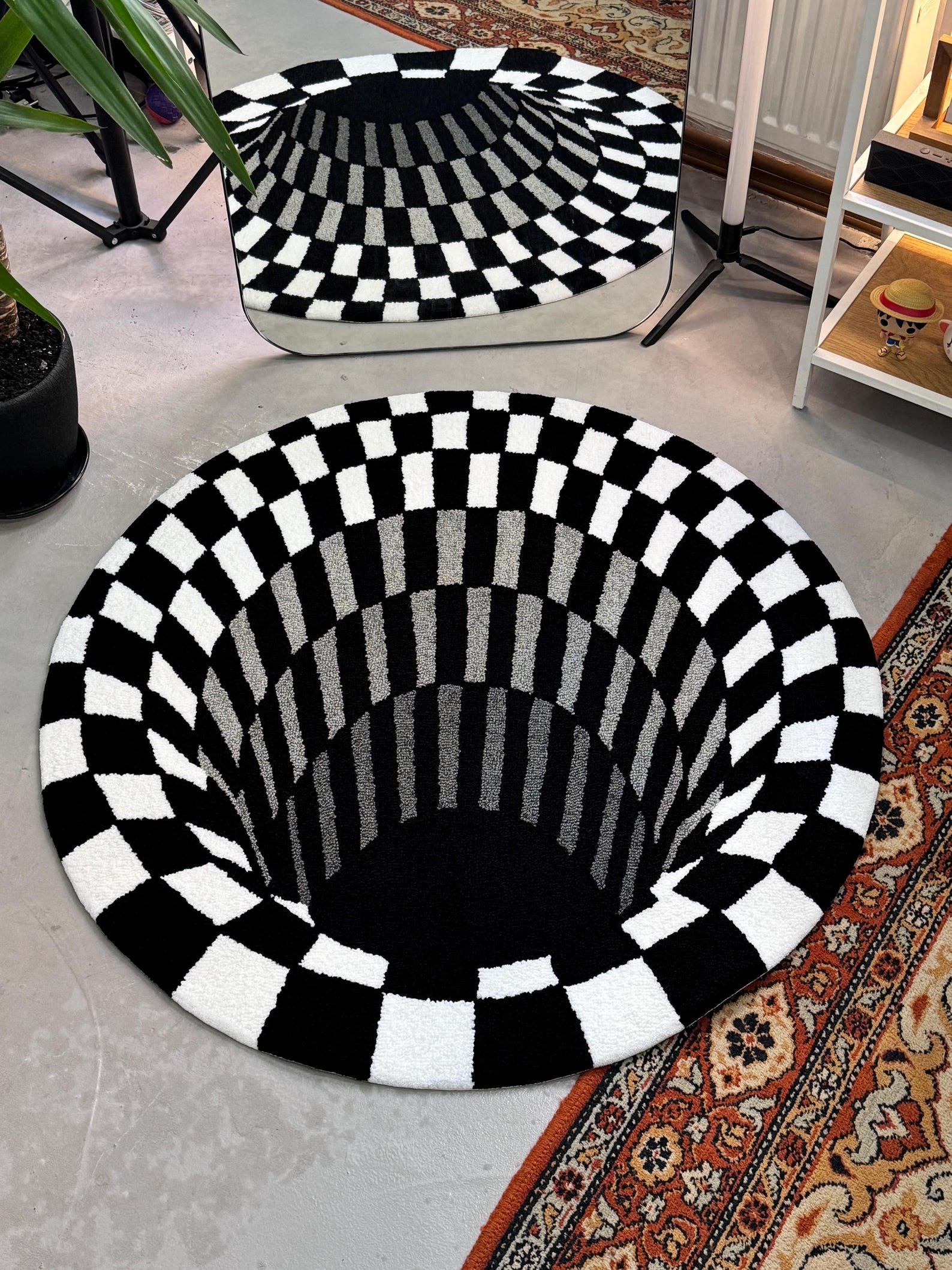 Optical Illusion Tufted Rug, Mysterious Rug, Living Room Floor Mat ...