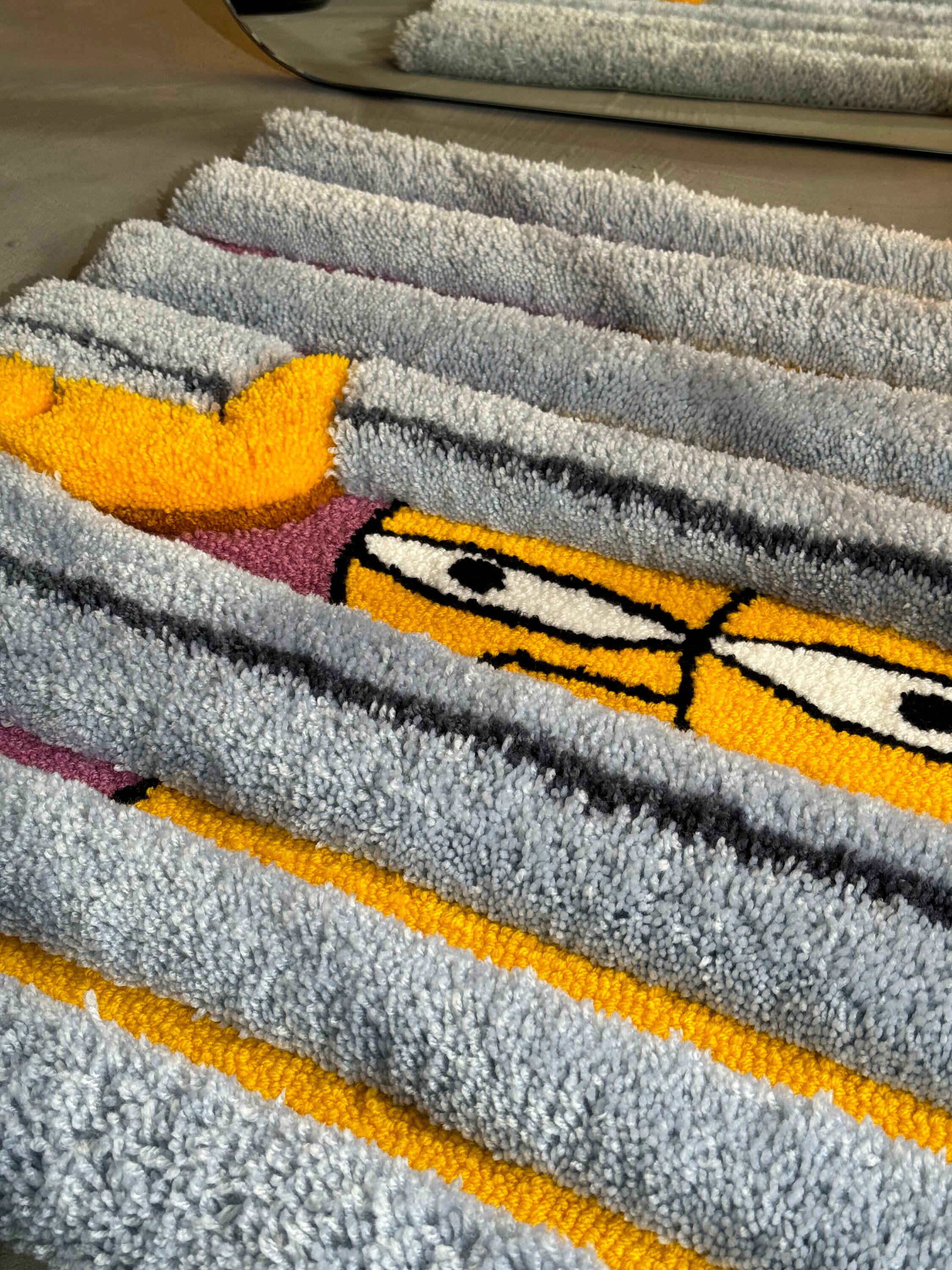 Tufted Cartoon 3D Rug, Wall Decor Rug, Handmade Floor Art, Gift for ...