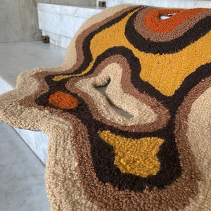 Abstract Shape Rug, Ready to Ship! Modern Rug, Pastel Rug, Bedroom Rug ...