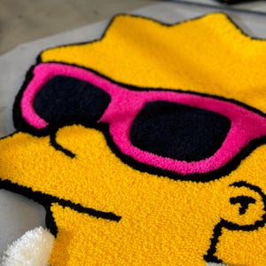 Tufted Cartoon 3D Rug, Cute Rug, Cartoon Girl Rug, Handmade Floor Art ...