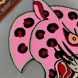 Pink Panther Tufted Rug, Pink Panther Area Rug, Living Room Floor Mat ...