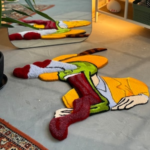 Tufted Movie Character 3D Rug, Stylish Rug, Handmade Floor Art, Suit ...