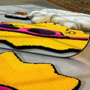 Tufted Cartoon 3D Rug, Cute Rug, Cartoon Girl Rug, Handmade Floor Art ...