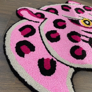 Pink Panther Tufted Rug, Pink Panther Area Rug, Living Room Floor Mat ...