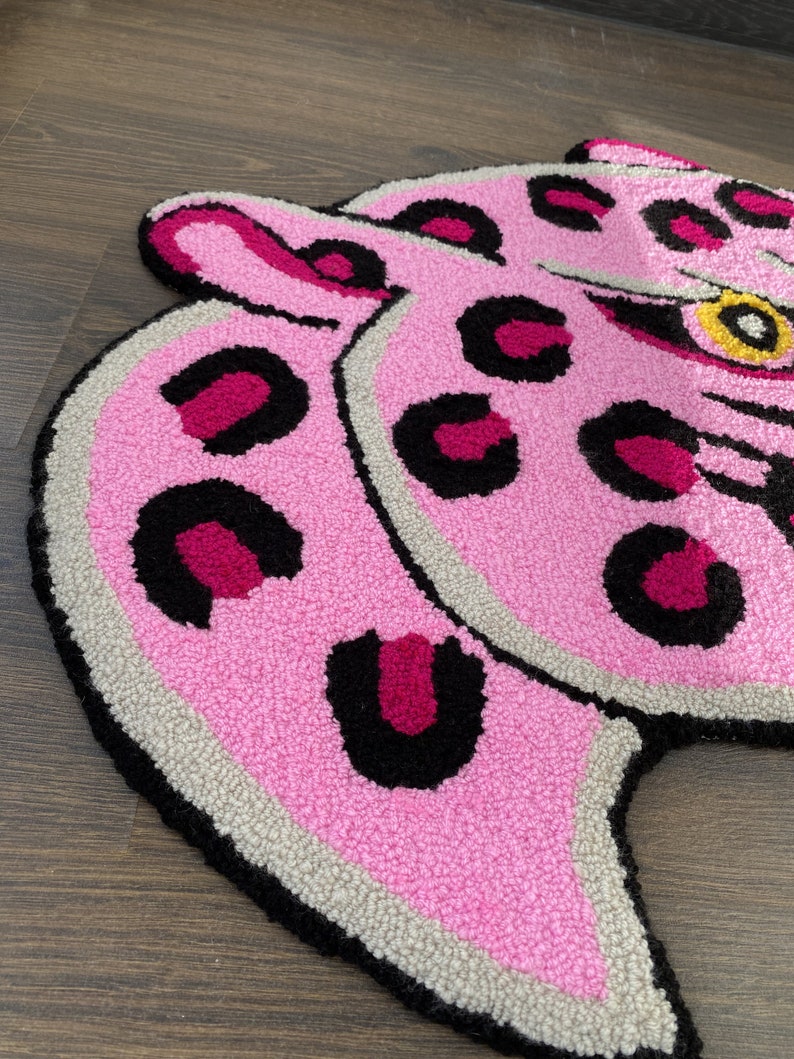 Pink Panther Tufted Rug, Pink Panther Area Rug, Living Room Floor Mat ...