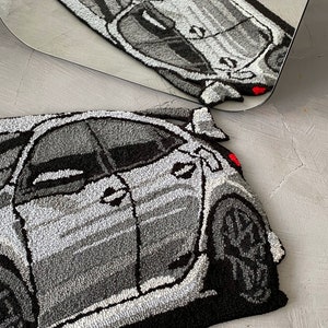 Tufted Car Non-slip Area Rug, Boys' Room Garage Living Room Decor ...