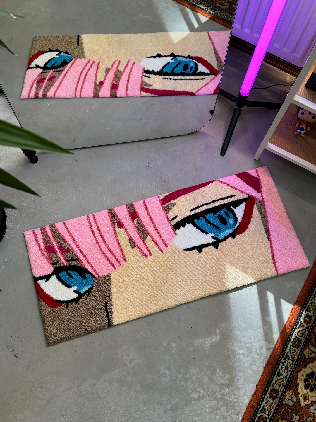 Anime Character Eyes Tufted Rug, Teenage Room Decor, Living Room Floor ...