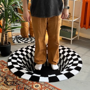 Black Hole 3D Area Rug, Optical Illusion Decor, Abstract Rug ...