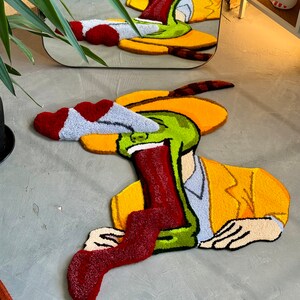Tufted Movie Character 3D Rug, Stylish Rug, Handmade Floor Art, Suit ...