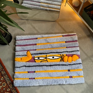 Tufted Cartoon 3D Rug, Wall Decor Rug, Handmade Floor Art, Gift for ...