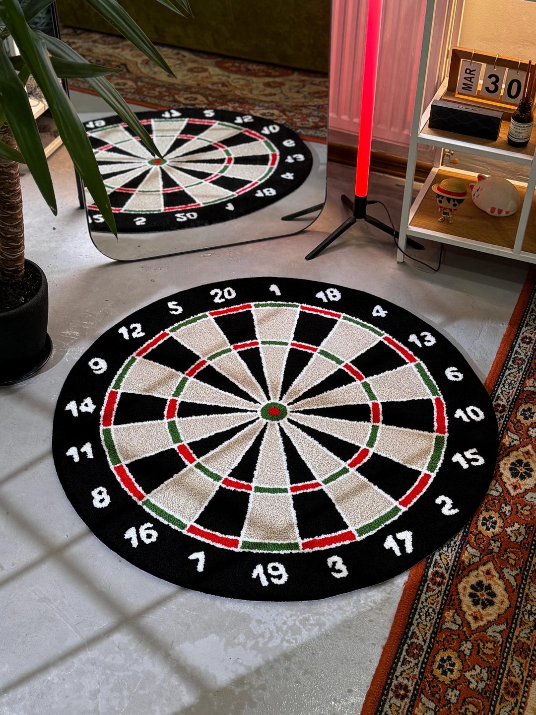 Dart Board Tufted Rug, Handmade Board Rug, Customized Rug, Game Room ...