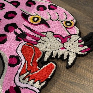 Pink Panther Tufted Rug, Pink Panther Area Rug, Living Room Floor Mat ...