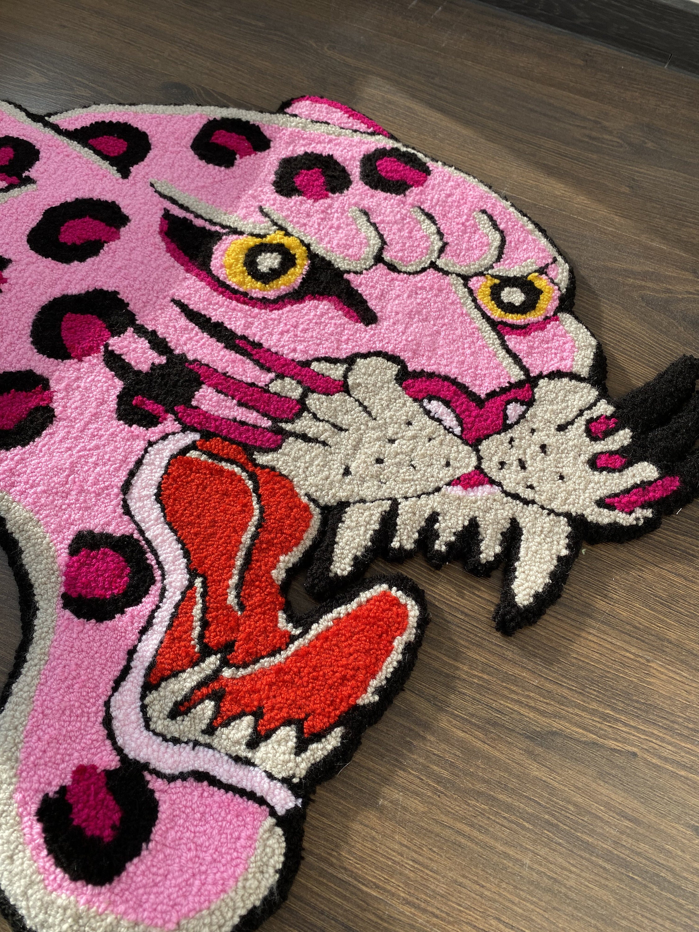 Pink Panther Tufted Rug Pink Panther Area Rug Living Room - Etsy Israel