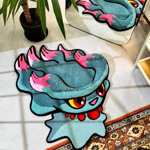 Tufted Anime Rug, Tufted Area Rug, Custom Anime Character Rug, Floor ...